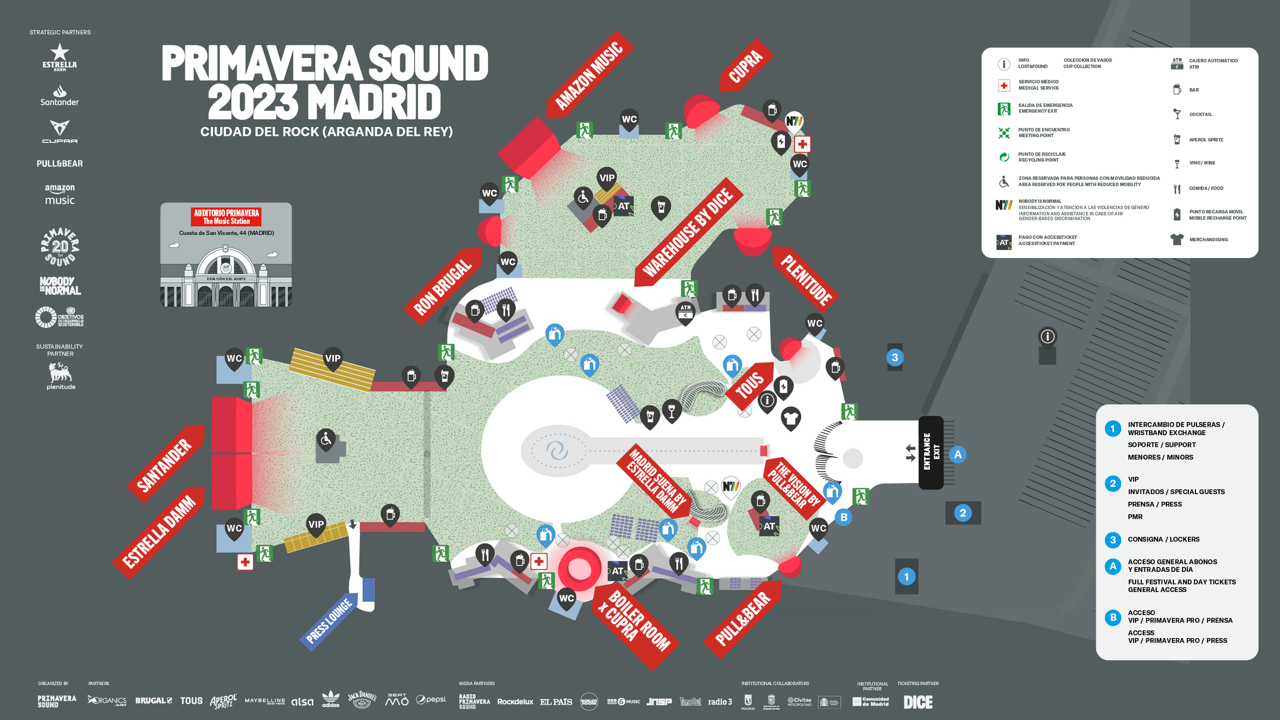 Festival Map Primavera Sound Madrid 2023